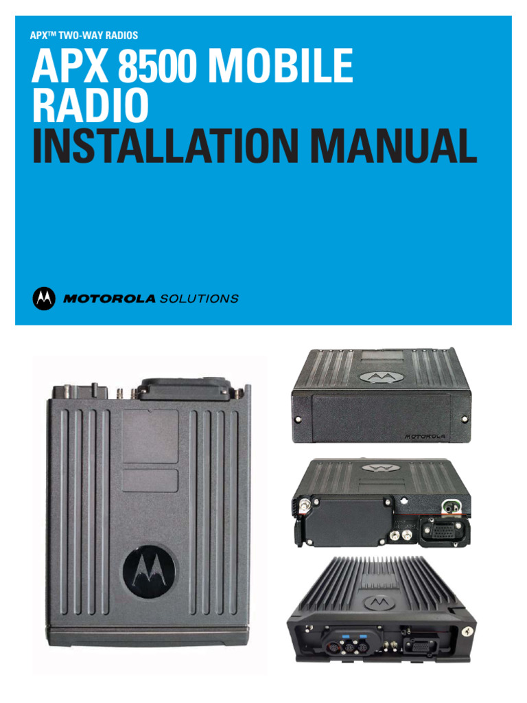 APX 8500 Mobile Radio Installation Guide | PDF | License | Electrical ...