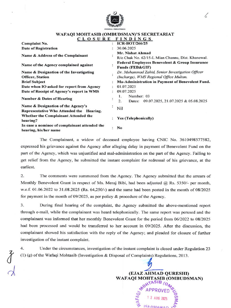 Icr Bot 266 25 | PDF