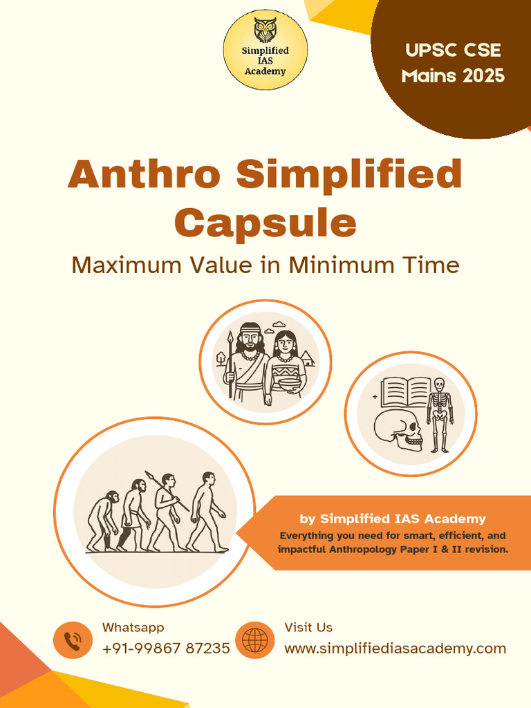 Anthropology Revision for UPSC Mains 2025 | PDF | Homo | Kinship