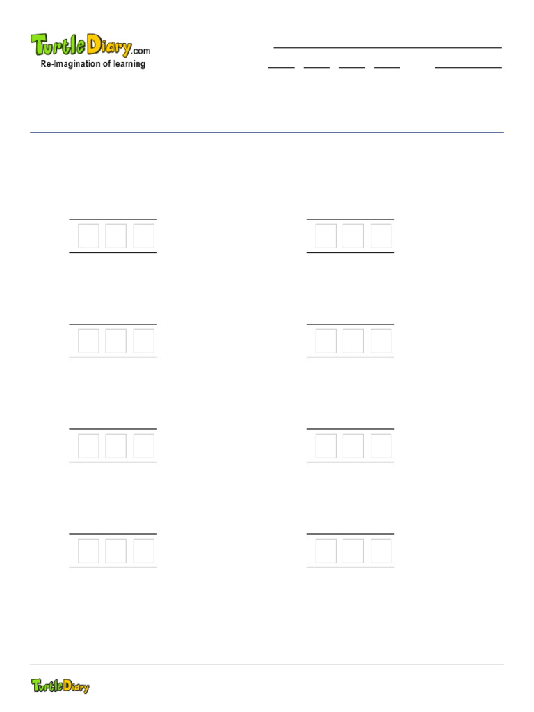 Subtract Numbers Up To Three Digits Within 1000 | PDF