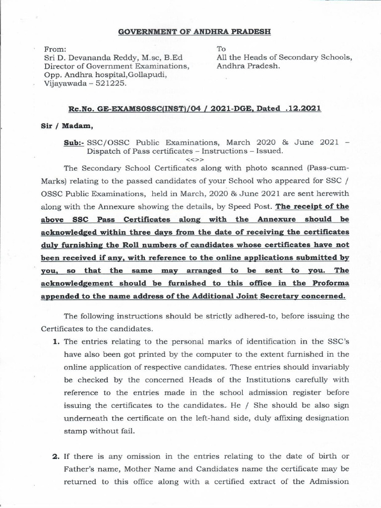 Pass Certificates Instructions | PDF