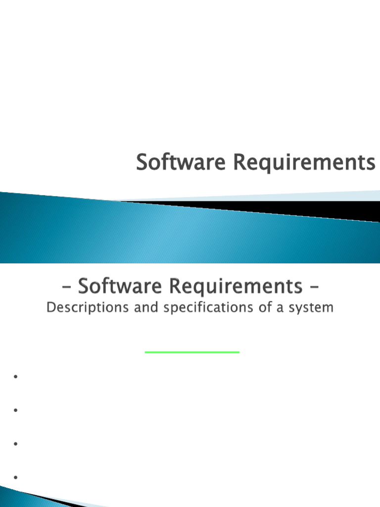 Lecture 3 - Software requirements | PDF | Specification (Technical Standard) | System