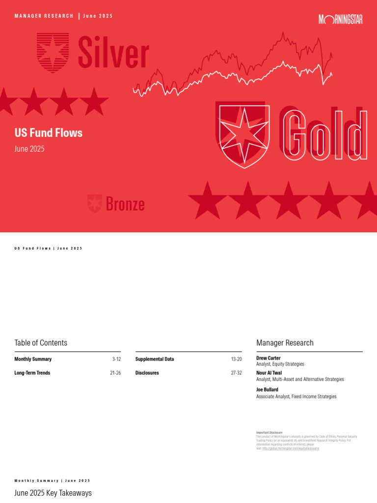 US Fund Flows Summary - June 2025 | PDF | Exchange Traded Fund | Investing