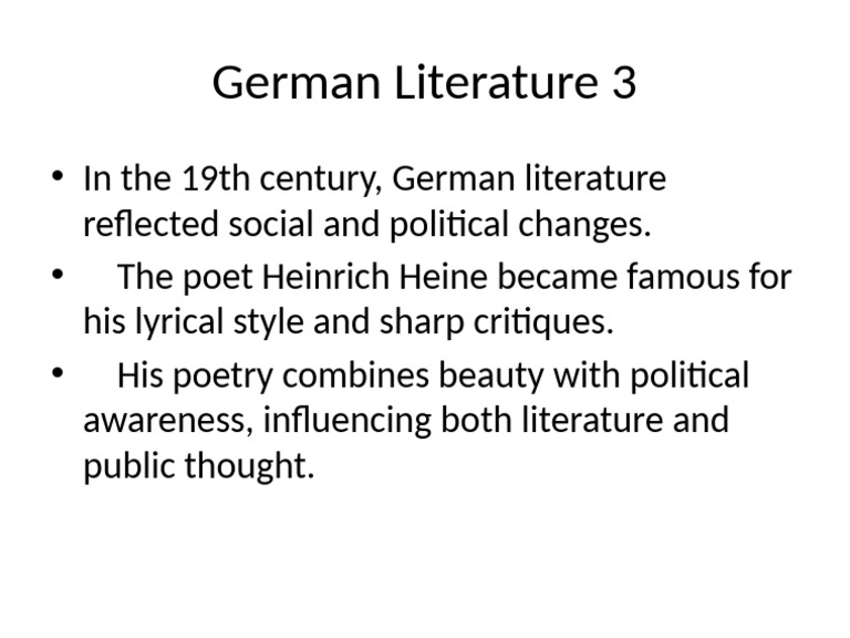 German Literature 3 | PDF