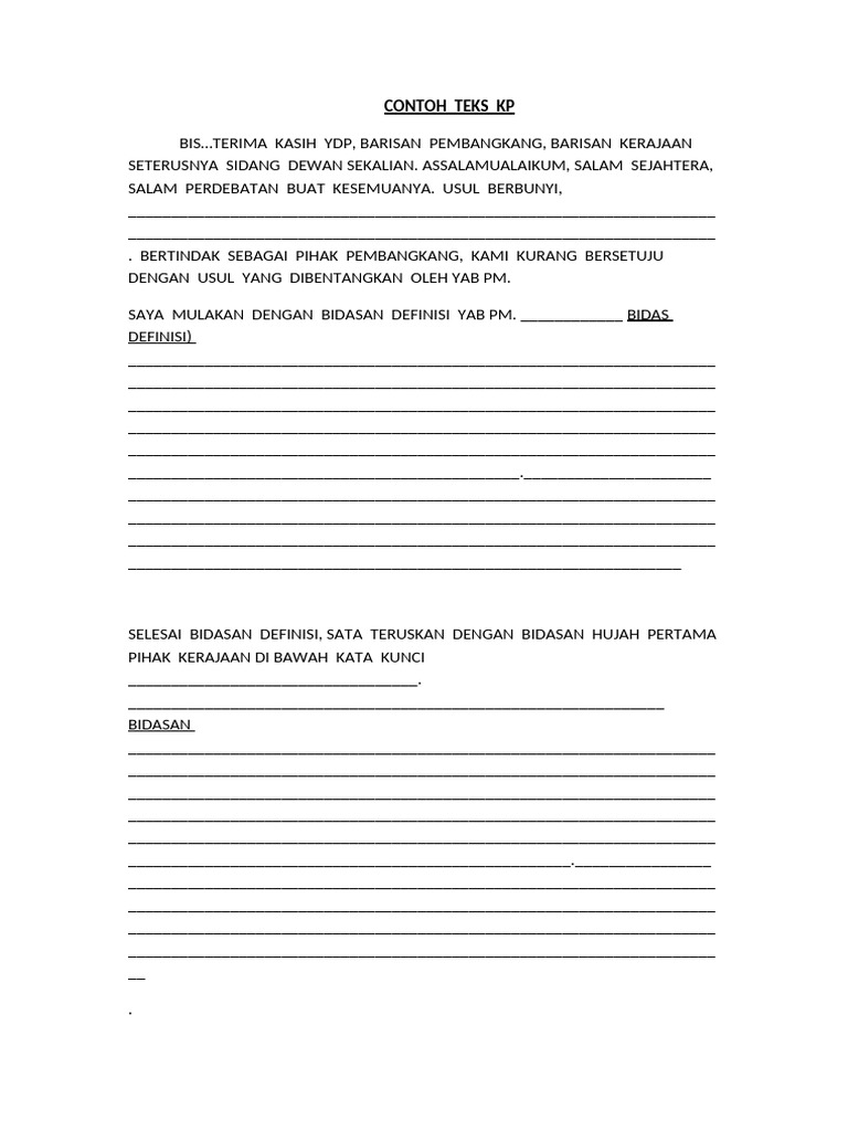 Peranan dan Hujah Pihak Pembangkang | PDF