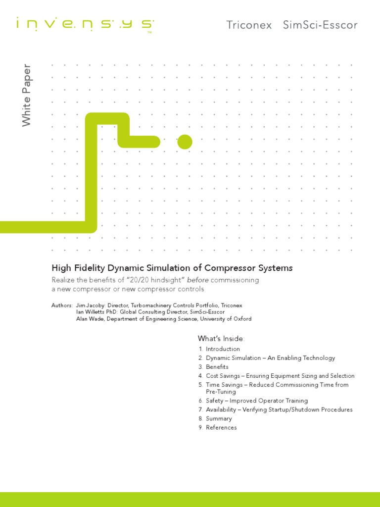 High Fidelity Dynamic Simulation of Compressor Systems | PDF ...