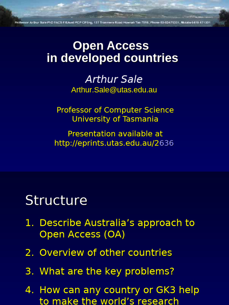 Open Access in Developed Countired | PDF | Open Access