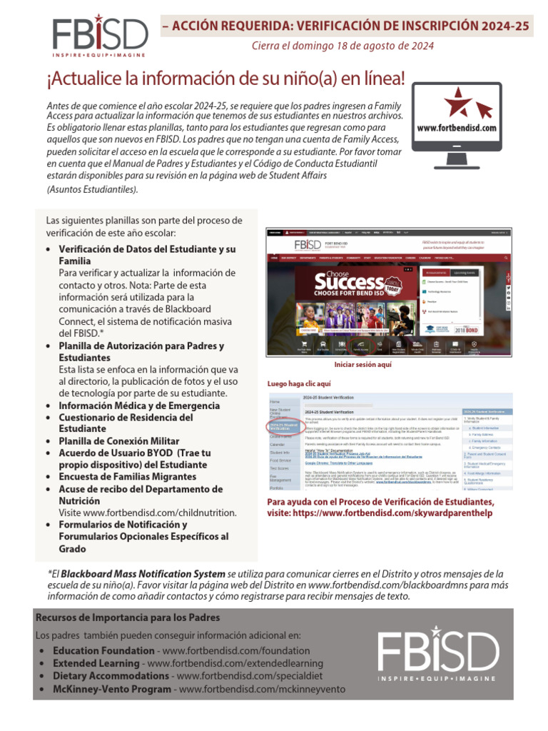 2024 - 25 Student Verification Flyer - SPAN | PDF | ciberespacio ...