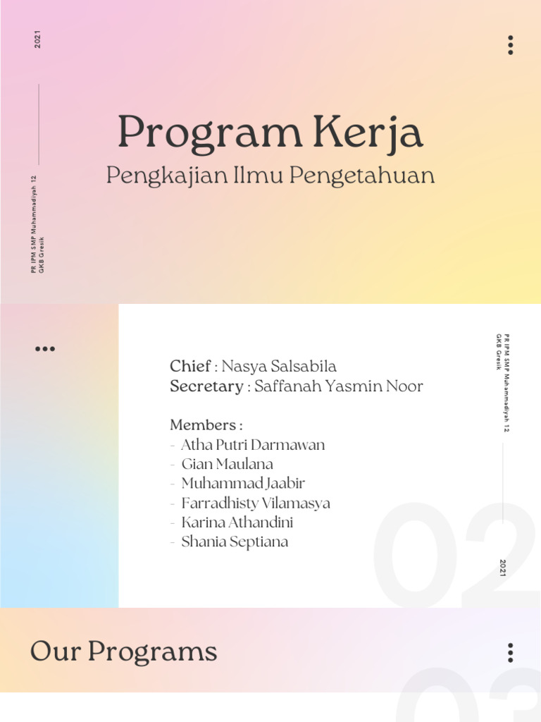 Program Kerja IPM SMP Muhammadiyah 12 | PDF