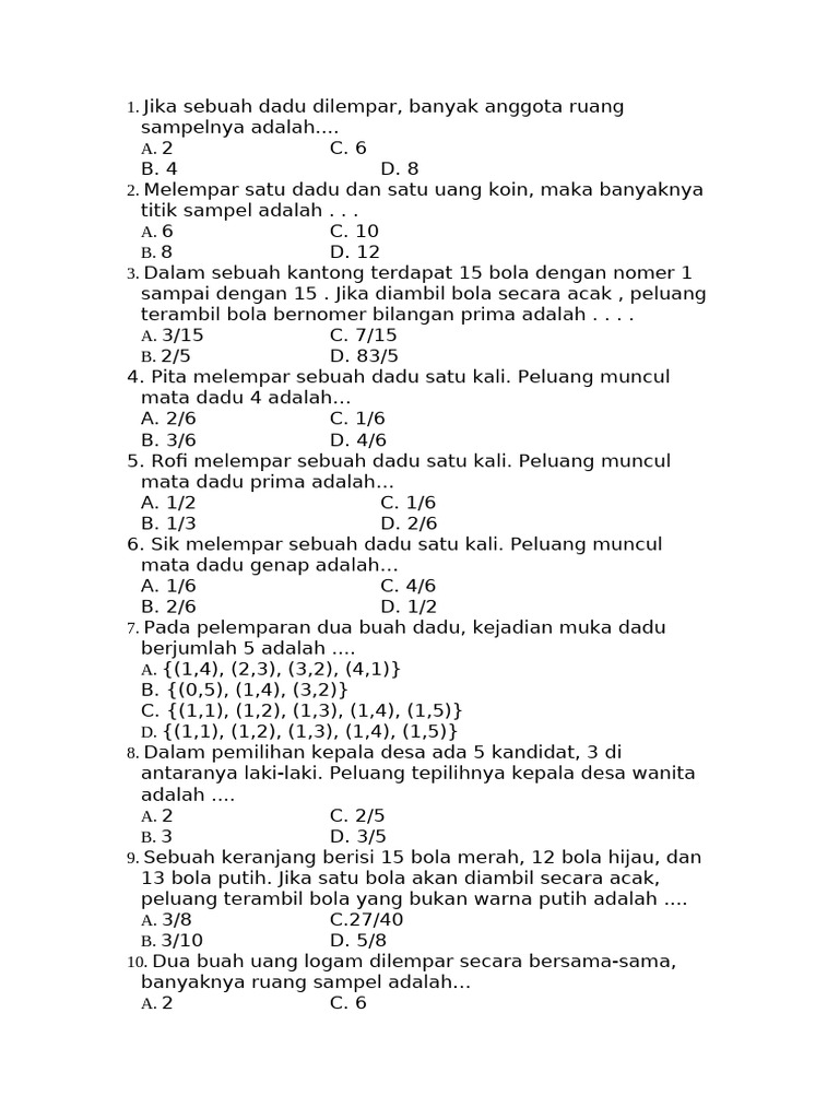 Soal Akm MTK 8 2025 Genap | PDF