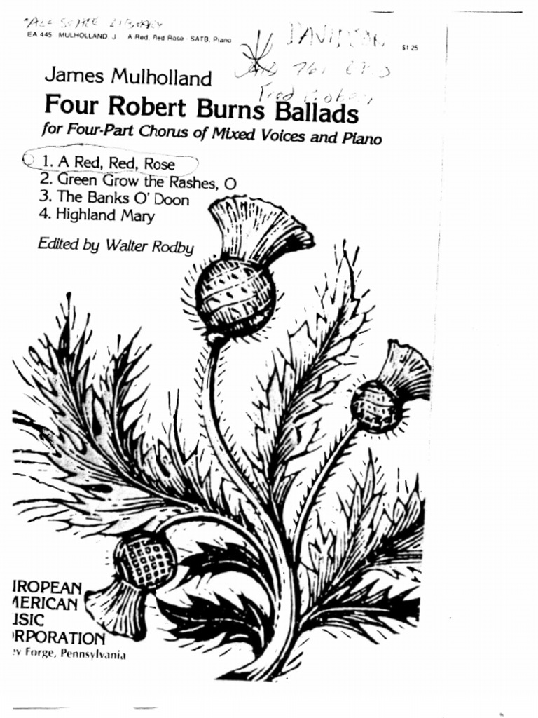A Red Red Rose | PDF