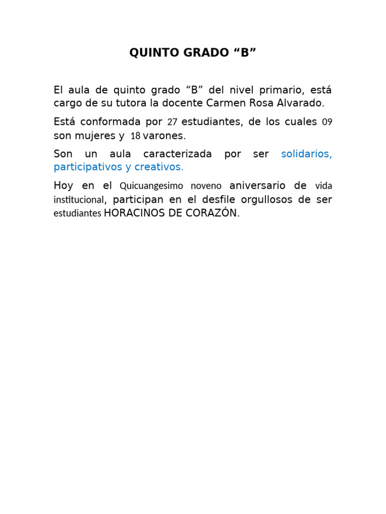 Quinto Grado | PDF