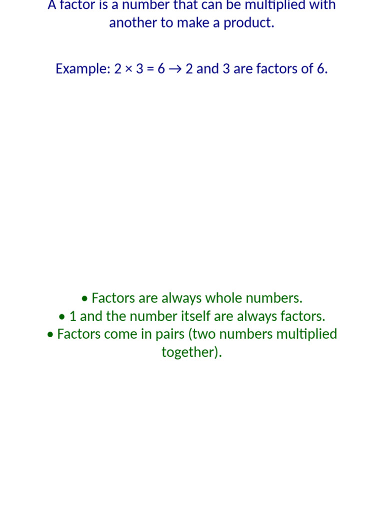 Factoring Whole Numbers Posters | PDF