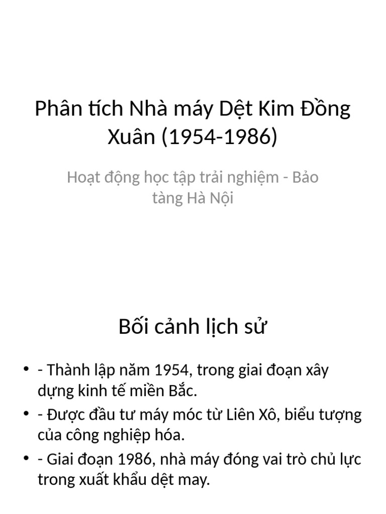 Nha May Det Kim Dong Xuan Chi Tiet | PDF