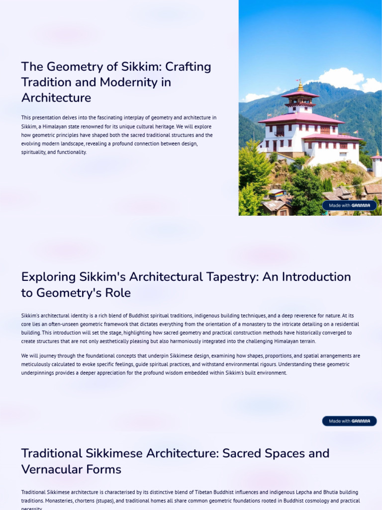 The Geometry of Sikkim Crafting Tradition and Modernity in Architecture ...
