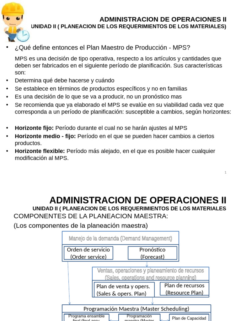 Administracion de Operaciones II Uni II - Pptxmps | PDF | Jefe de ...