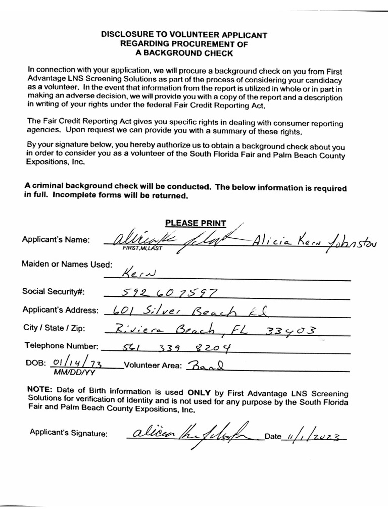 Background Form | PDF