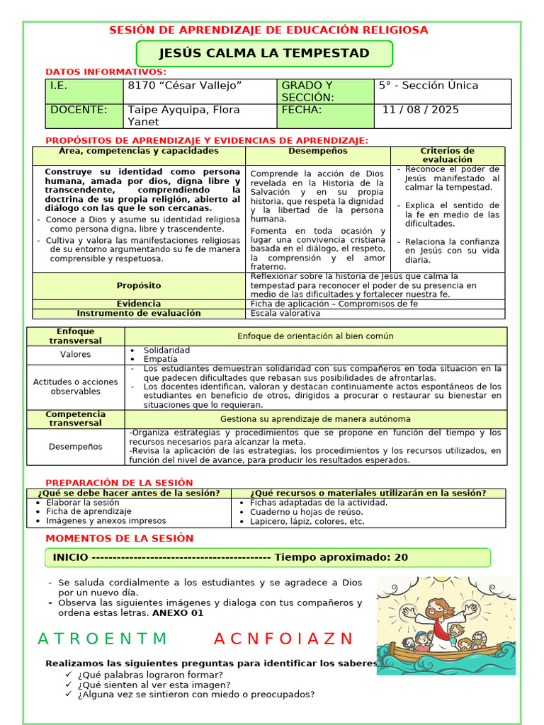3 -Reli-jesús Calma La Tempestad | PDF
