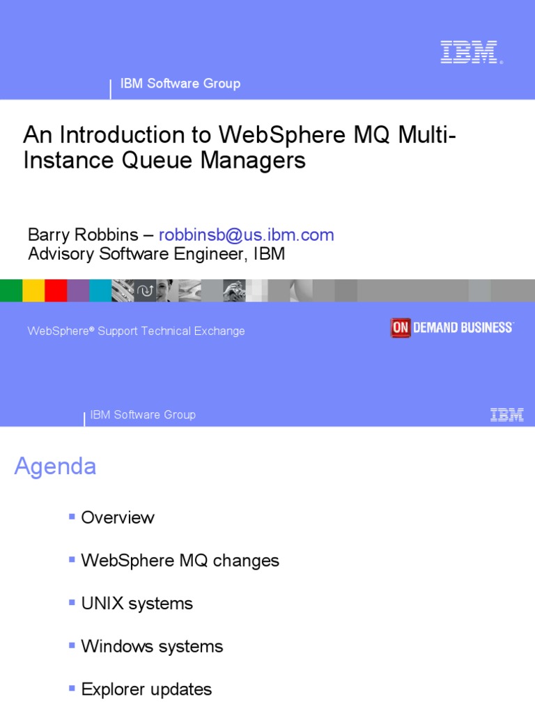 An Introduction To Websphere MQ Multi-Instance Queue Managers | PDF