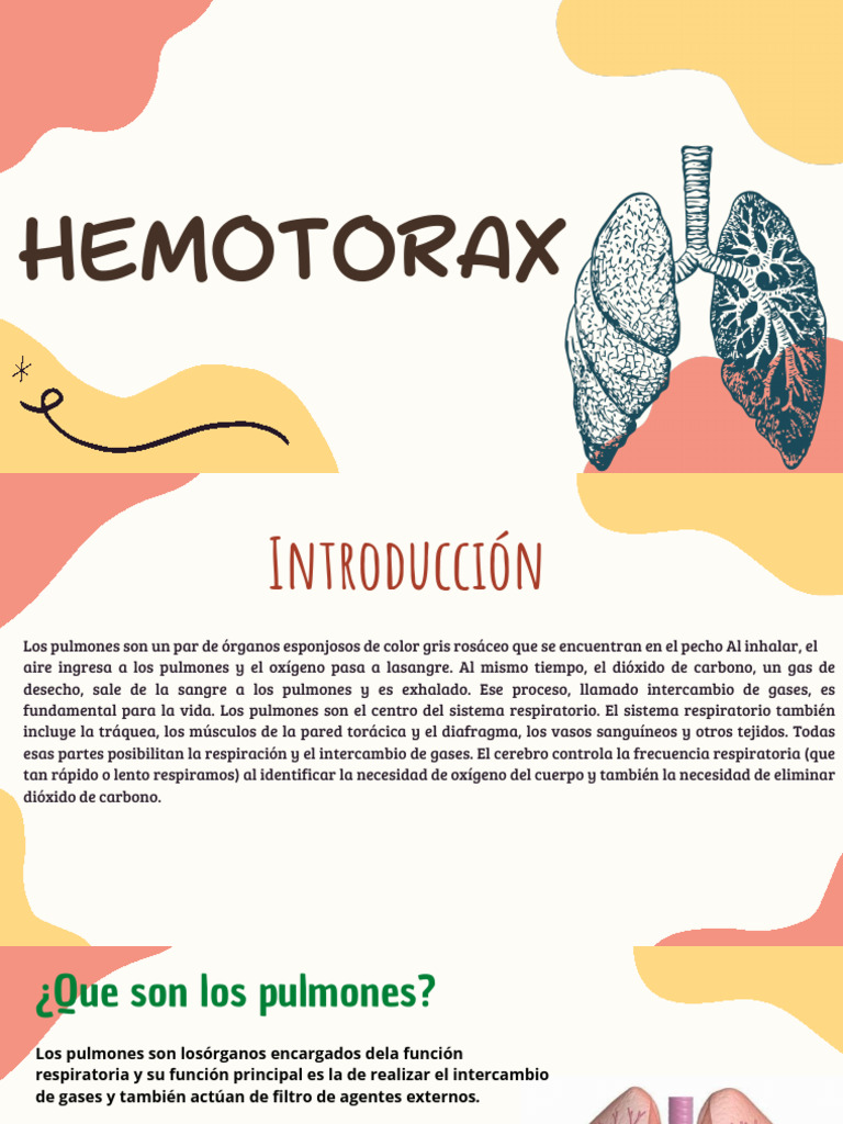 HEMOTORAX | PDF | Pulmón | Sistema respiratorio