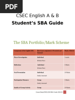 CSEC English SBA Guidelines | PDF | Cognition | Learning