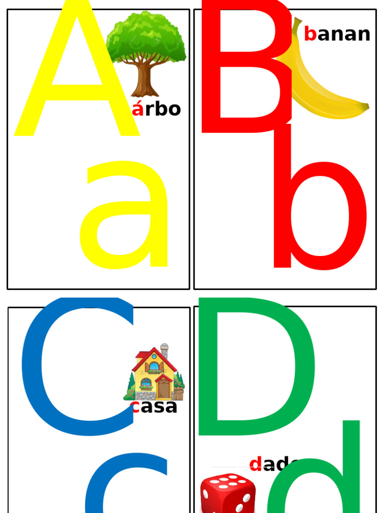 Abecedario en Figuras para Imprimir | PDF