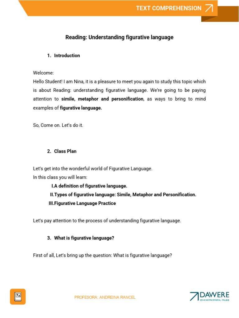 Lenguaje Figurativo | PDF | Metaphor