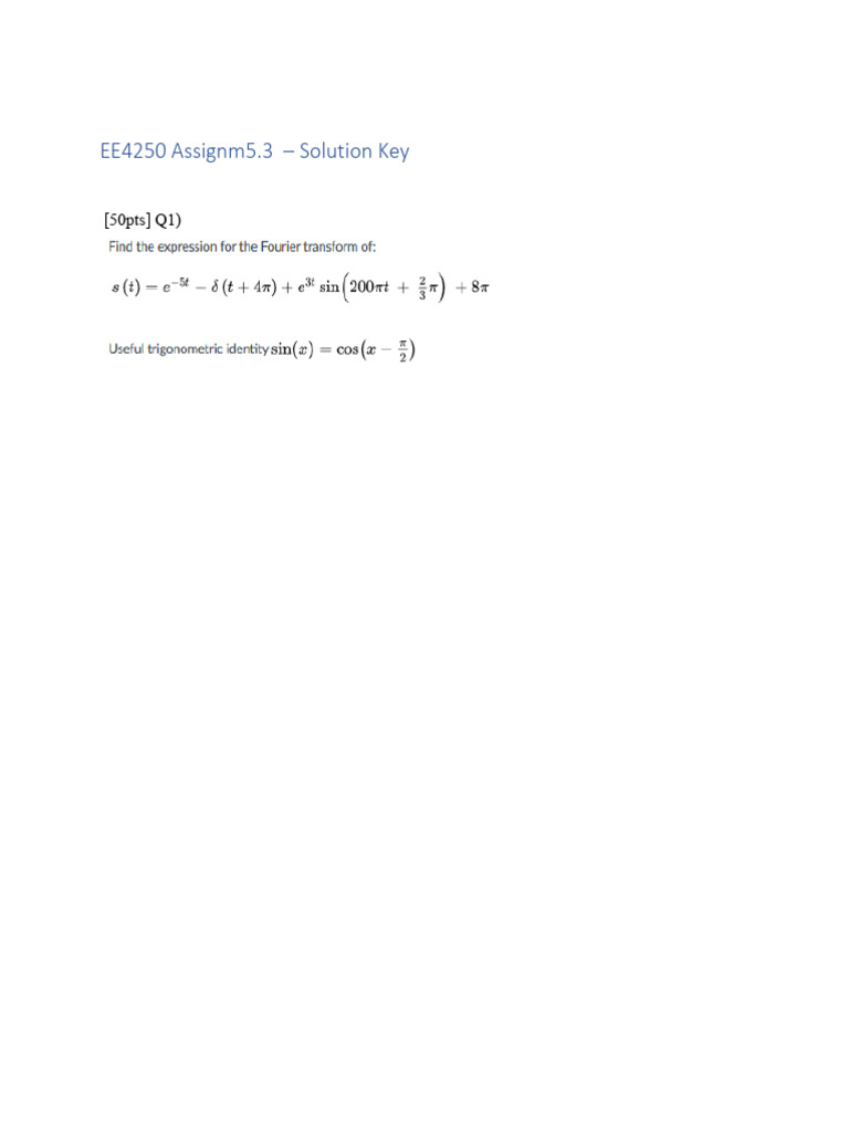 EE4250 Assign5.3 Solution Accessible | PDF