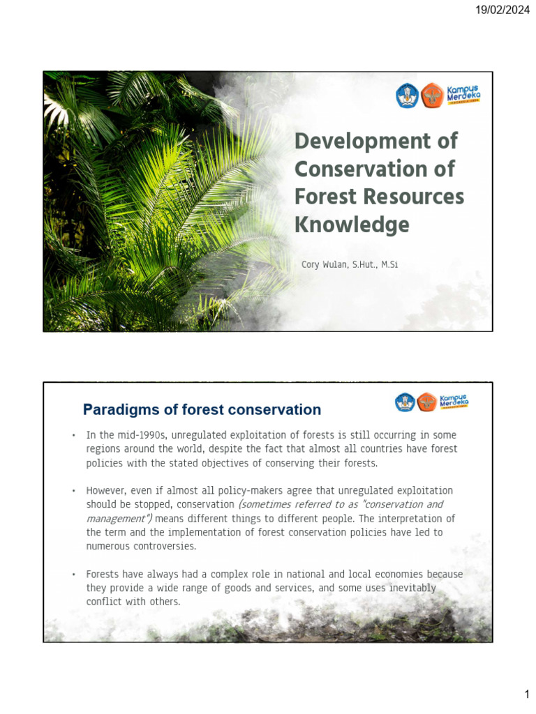 Forest Conservation Paradigms Explained | PDF | Conservation Movement ...