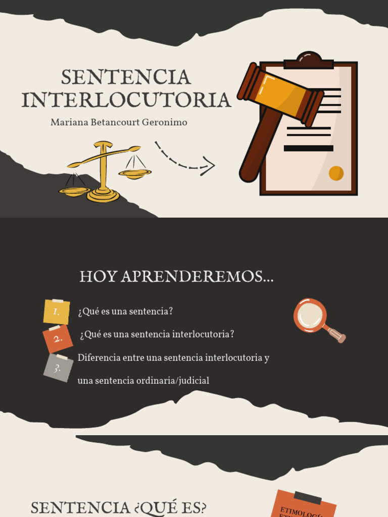 Sentencias Interlocutorias Vs Definitivas Pdf Sentencia Ley