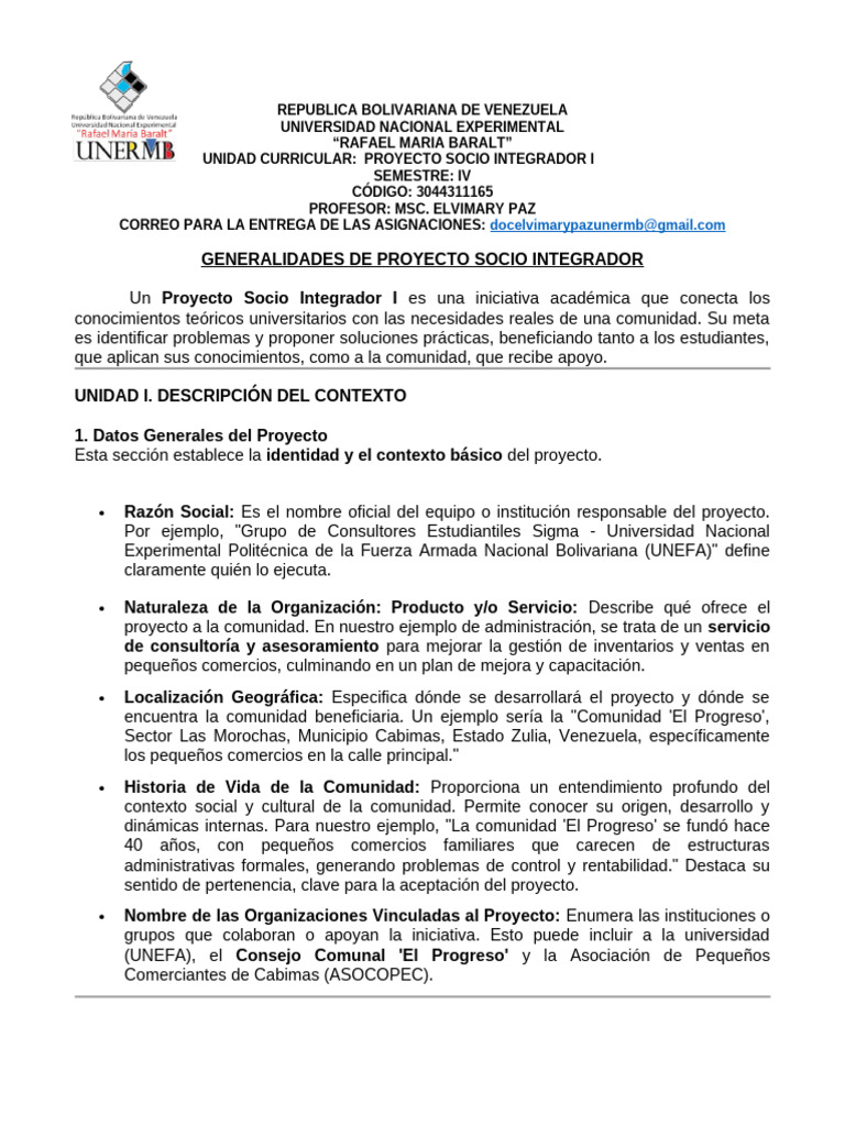 Generalidades de Proyecto Socio Integrador | PDF | Diseño