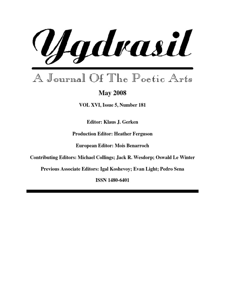 Ygdrasil May 2008 Selected Poems by Susa | PDF | Dark Matter | Stars