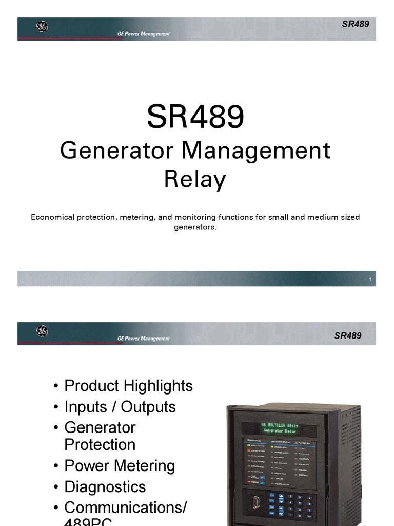 Generator Management Relay | PDF | Relay | Input/Output