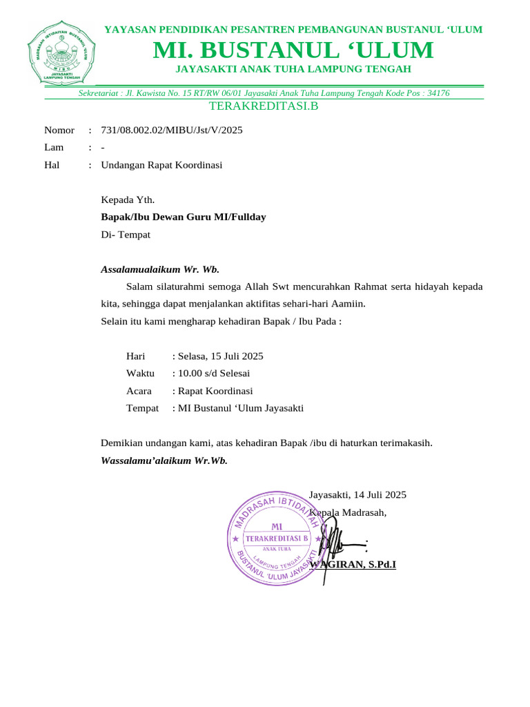 UNDANGAN RAPAT | PDF