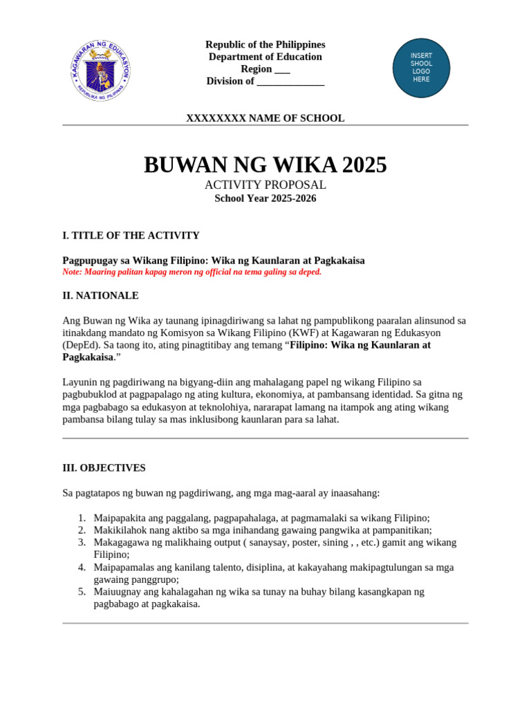 BW Activity Proposal | PDF