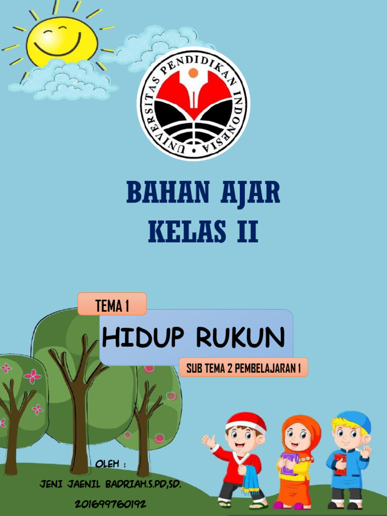 Bahan Ajar Kelas 2 Tema 1 Hidup Rukun Sub Tema 2 | PDF