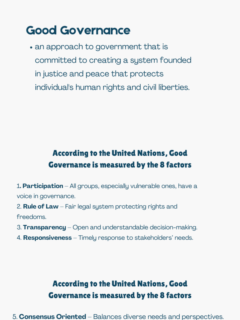 Good Governance Social Responsibility | PDF