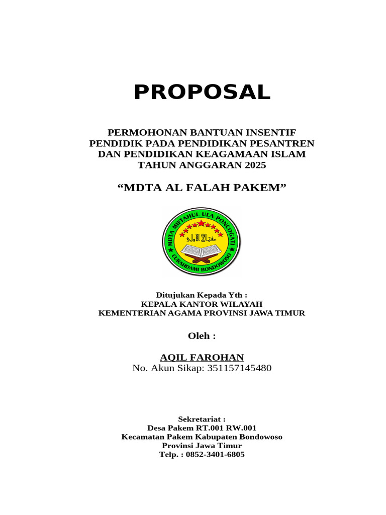 Aqil Insentif 2025 | PDF