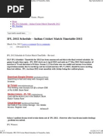 IPL 2023 Full Schedule PDF V1 | PDF | Ball And Bat Games | Athletic Sports