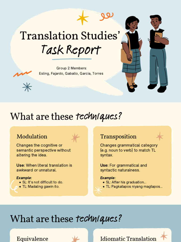 Translation Techniques Overview | PDF | Idiom | Translations