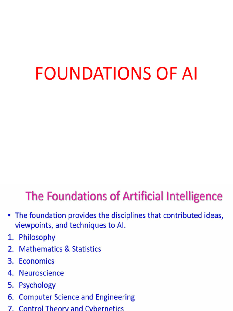 M1 - Foundations, History & Applications v3 | PDF | Artificial ...