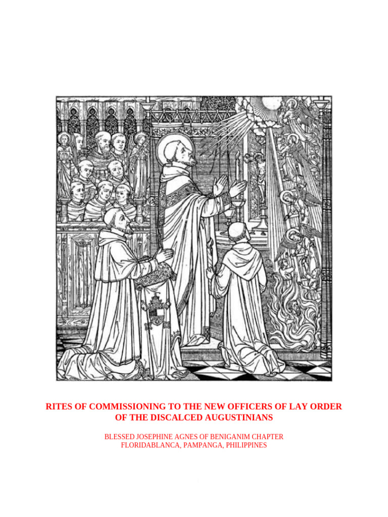 Rites of Commissioning To The New Officers of Lay Order of The ...