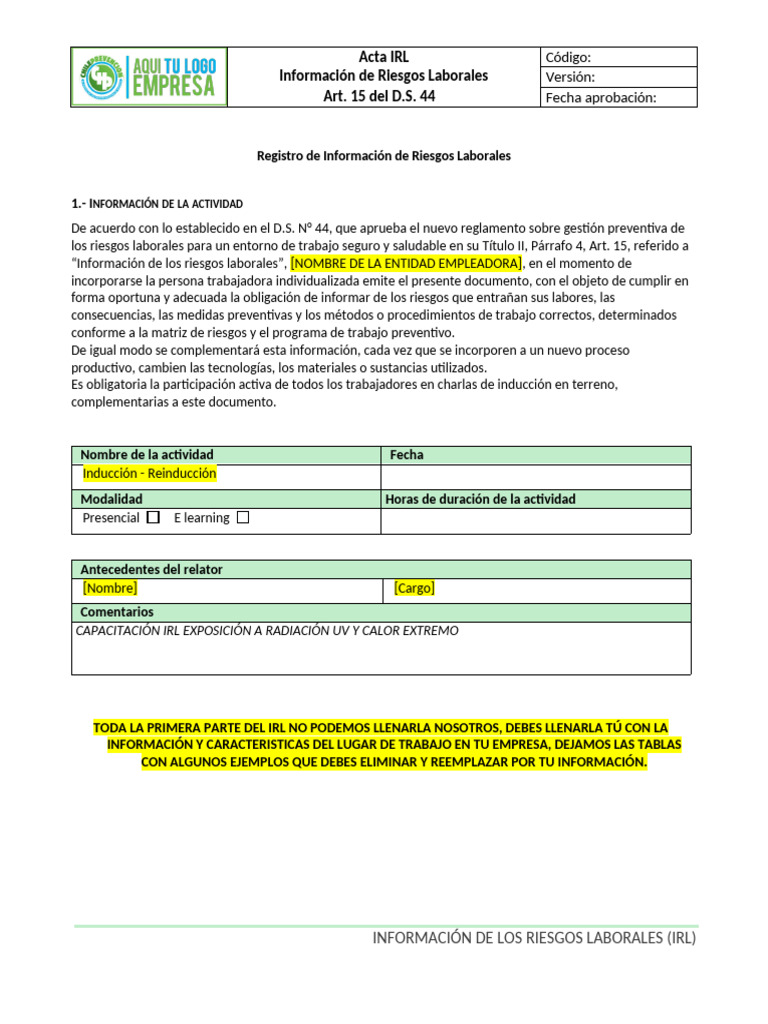 Irl Exposición A Radiación Uv y Calor Extremo | PDF | Protector solar | Radiación