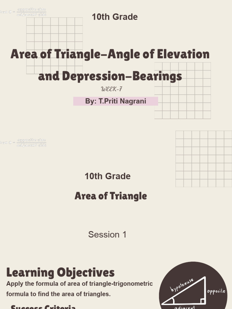 10th WEEK 7 Trig+Review+Test 2 EP | PDF | Area | Triangle