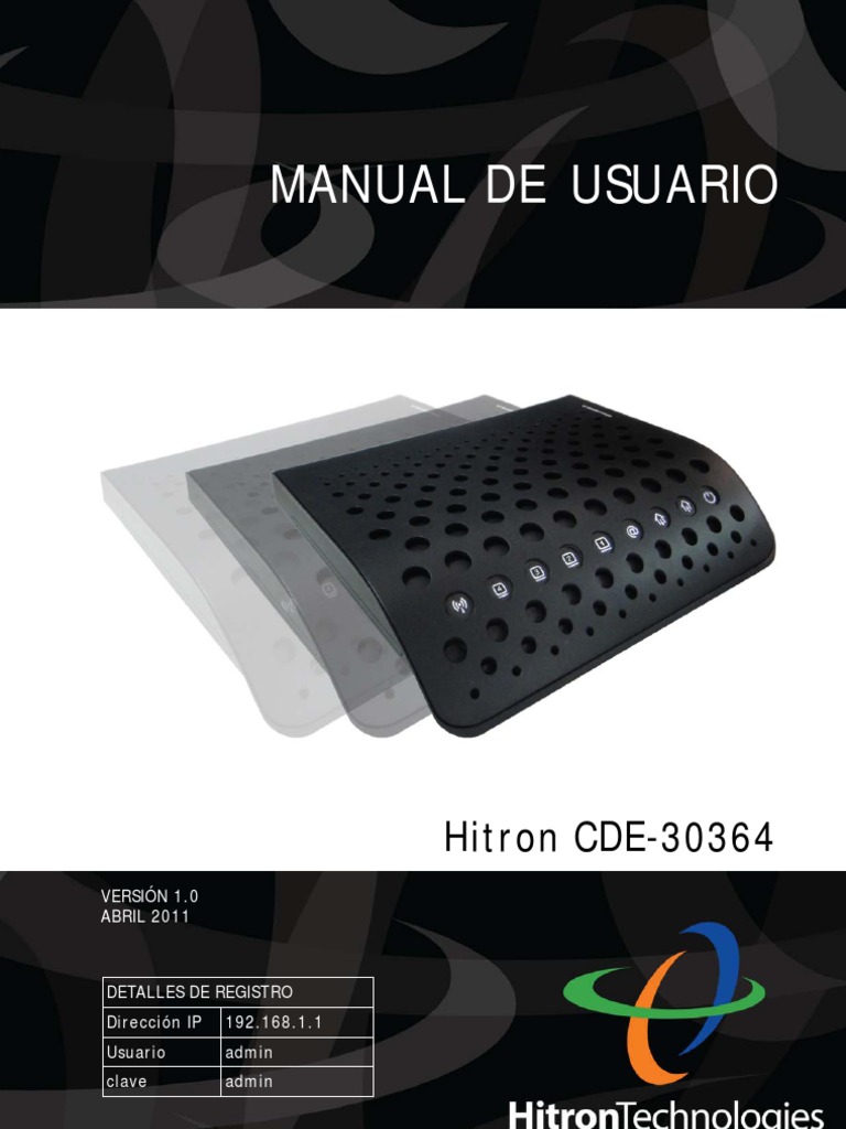 Hitron CDE-30364 Users-Guide 2011-05-10 SPANISH | PDF | Dirección IP ...