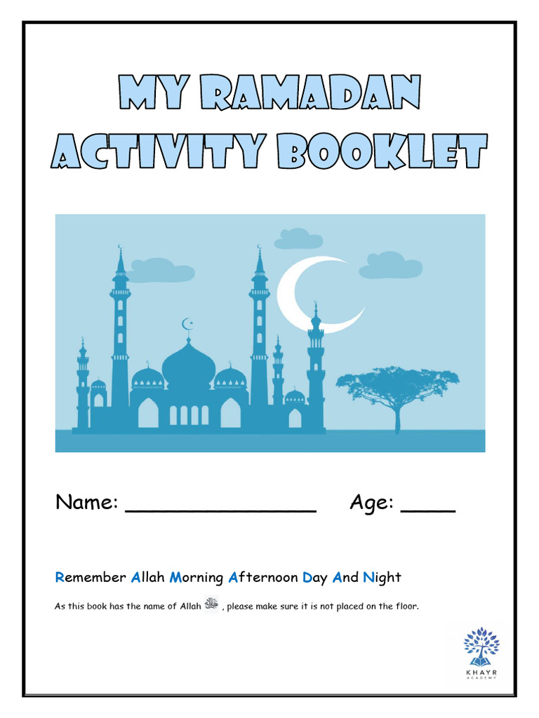 Ramadan Activity Booklet for Kids | PDF | Ramadan | Quran