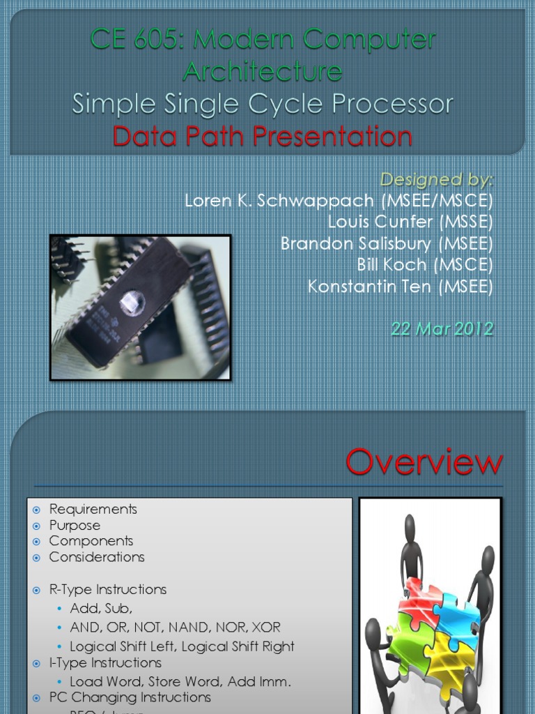 CE605 SCP Datapath Final Version | PDF | Instruction Set | Central Processing Unit