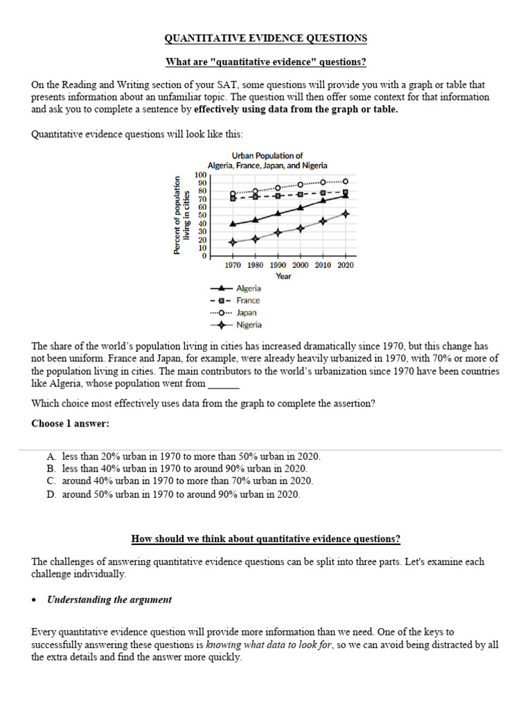 Understanding Quantitative Evidence Questions | PDF | Greenhouse Gas ...