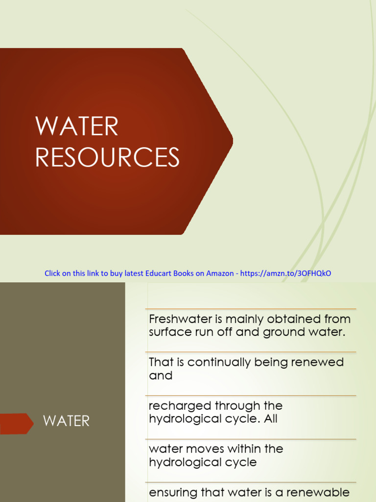Geo CH 3. Water Resources | PDF | Fresh Water | Water
