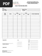 Daily Time Record Template | PDF